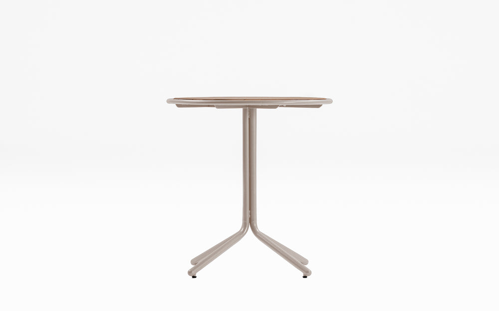 Offset Outdoor garden table - Light brown